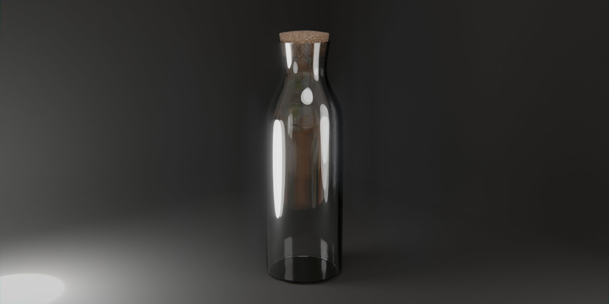 Carafe Bottle 1l (34oz) | FREE Beverages models | BlenderKit