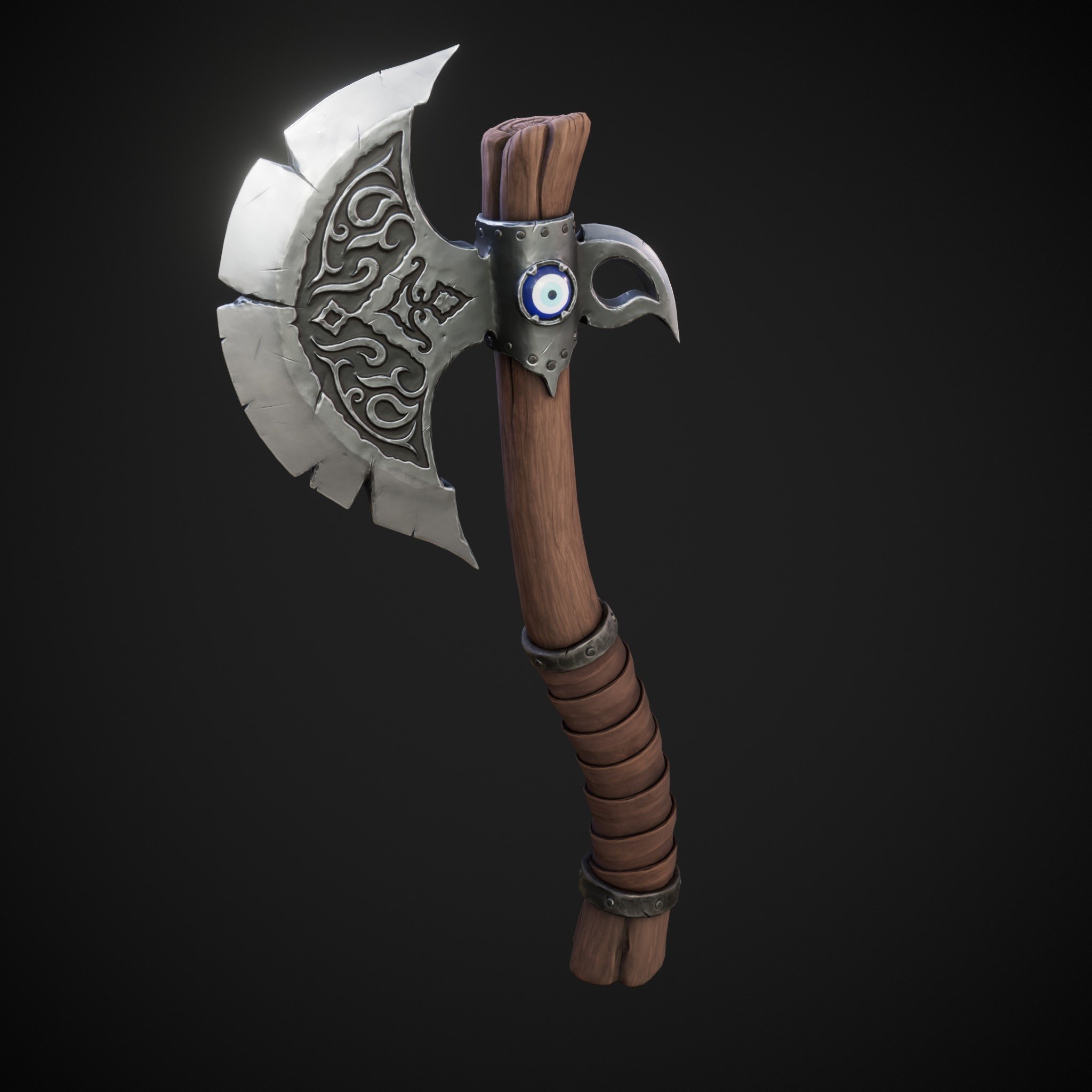Stylized Axe | 3D Bookcase models | BlenderKit