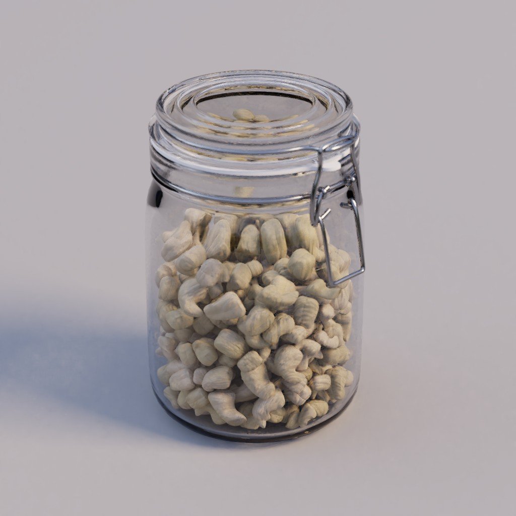 Jar cashew nuts | Kitchenware models | BlenderKit