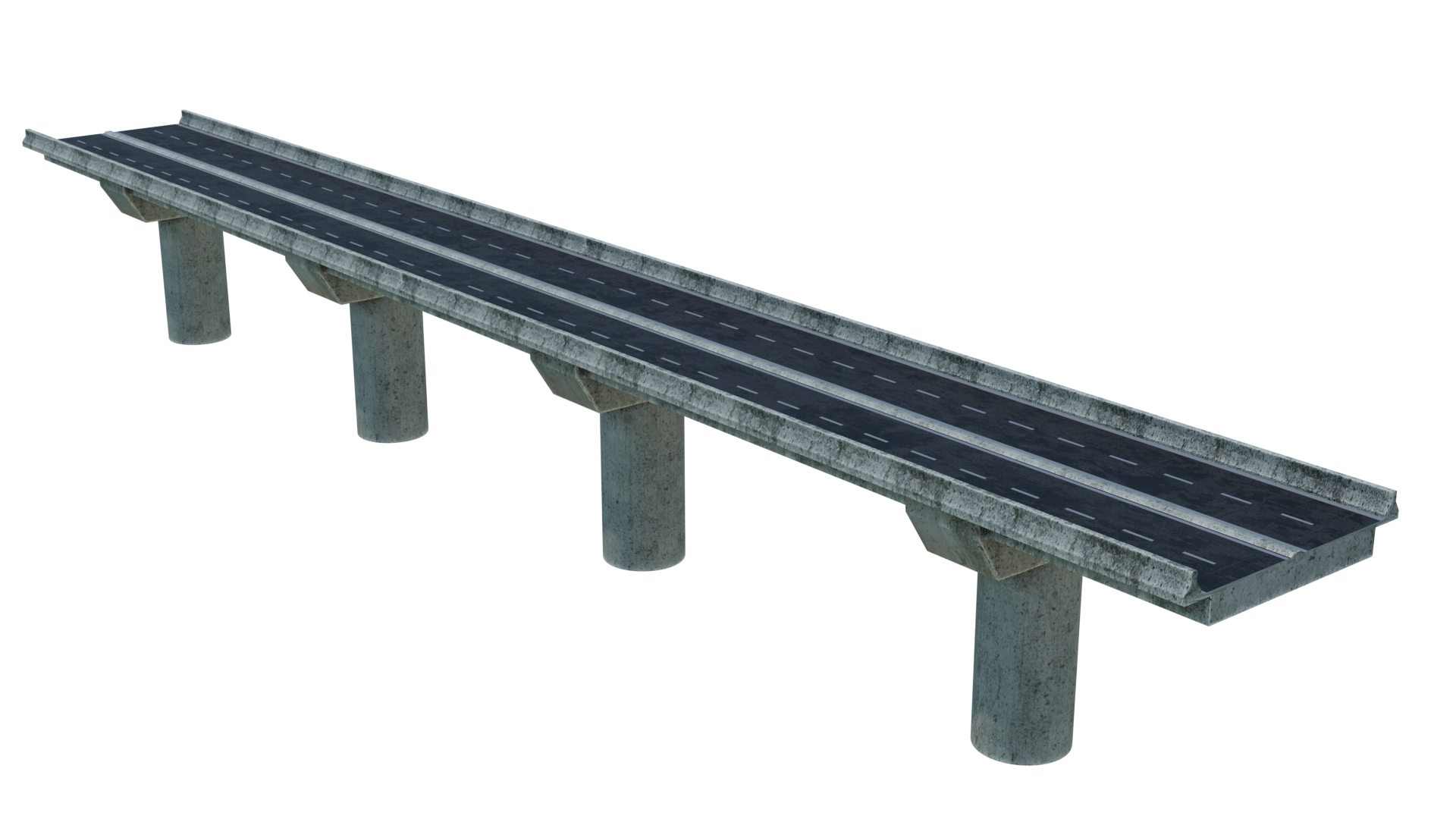 Realistic Road Bridge - 3D Model | Architectural Structures models ...