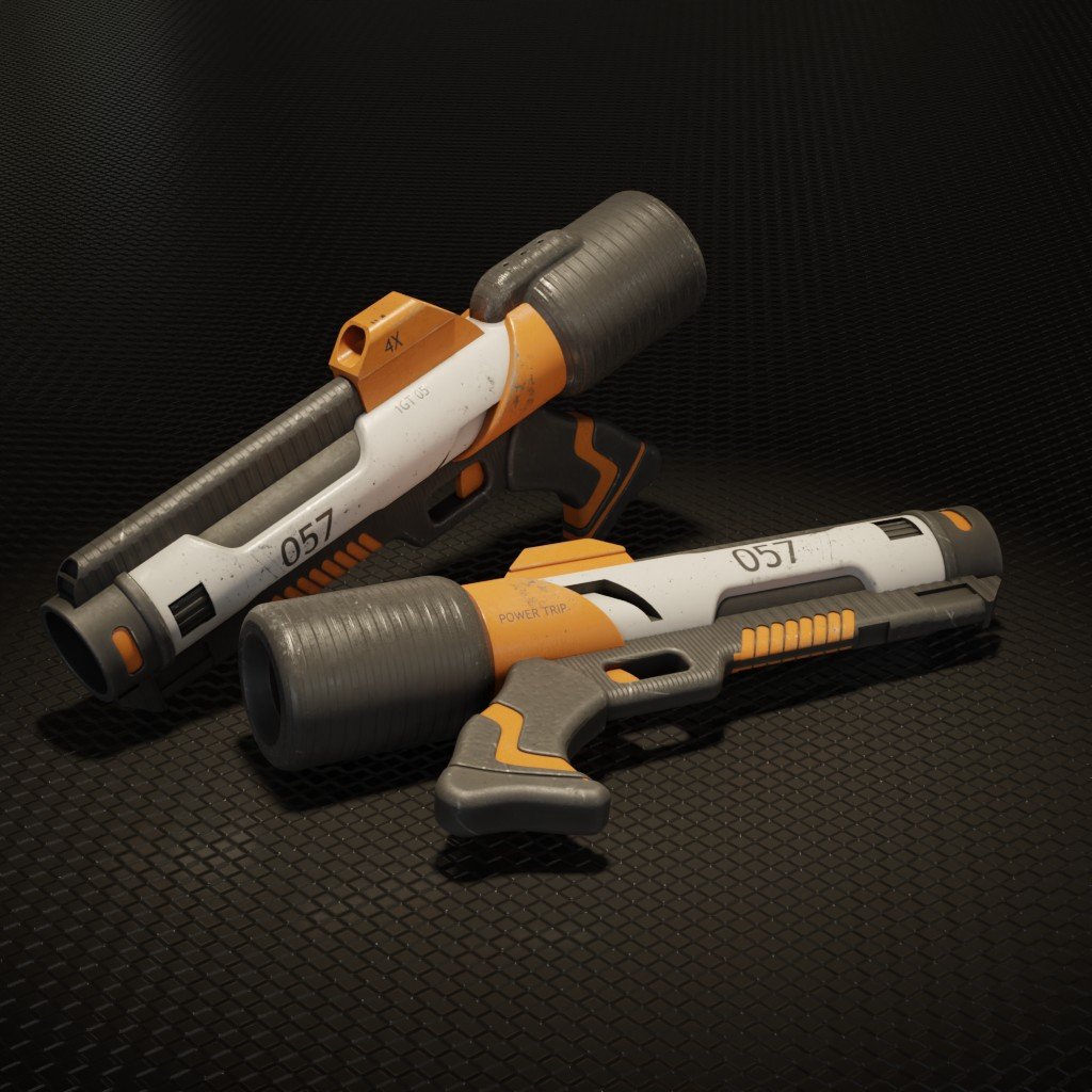 Sci-fi flame gun | Sci-Fi Weapons models | BlenderKit