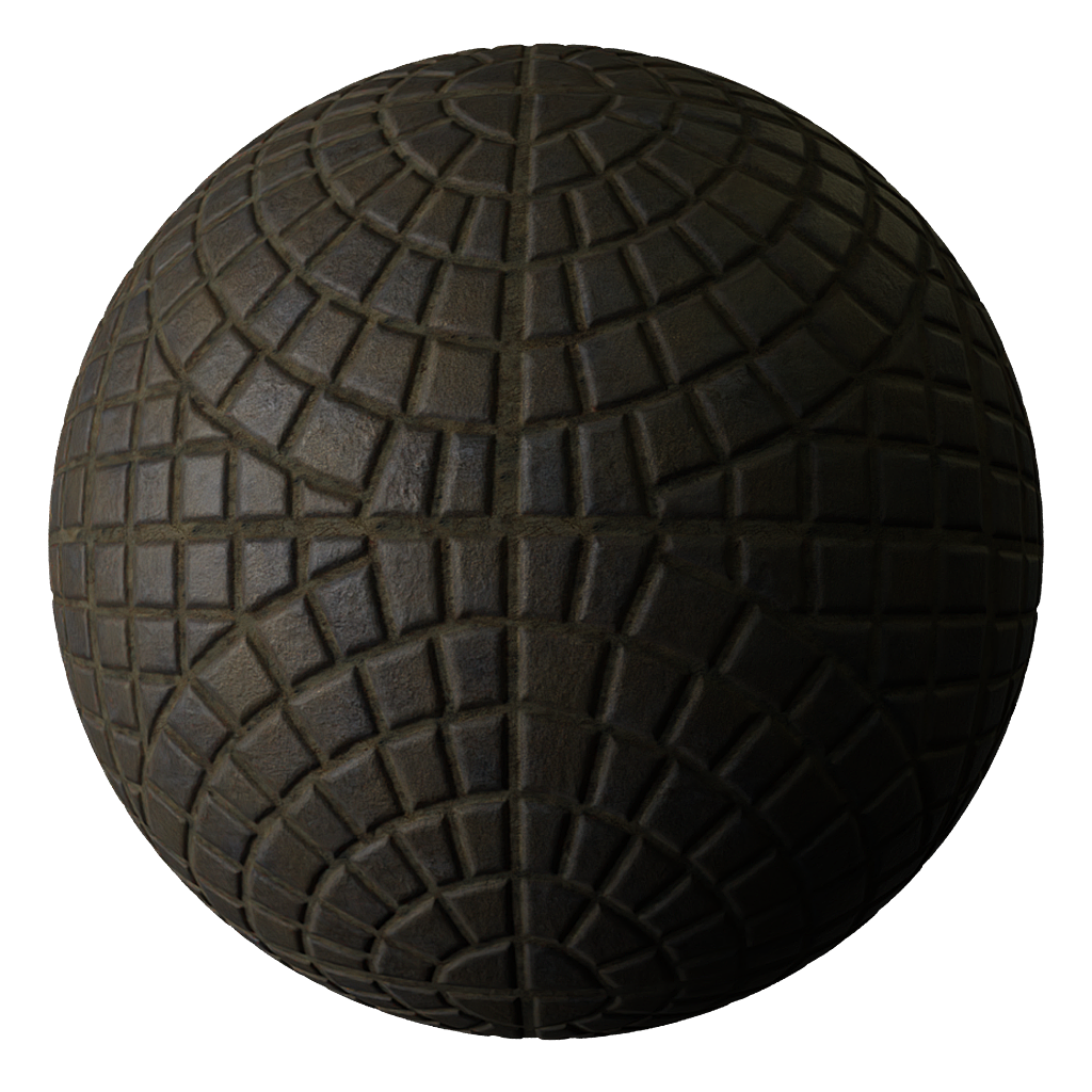 Circular Paving Rough Dark | FREE paving materials | BlenderKit