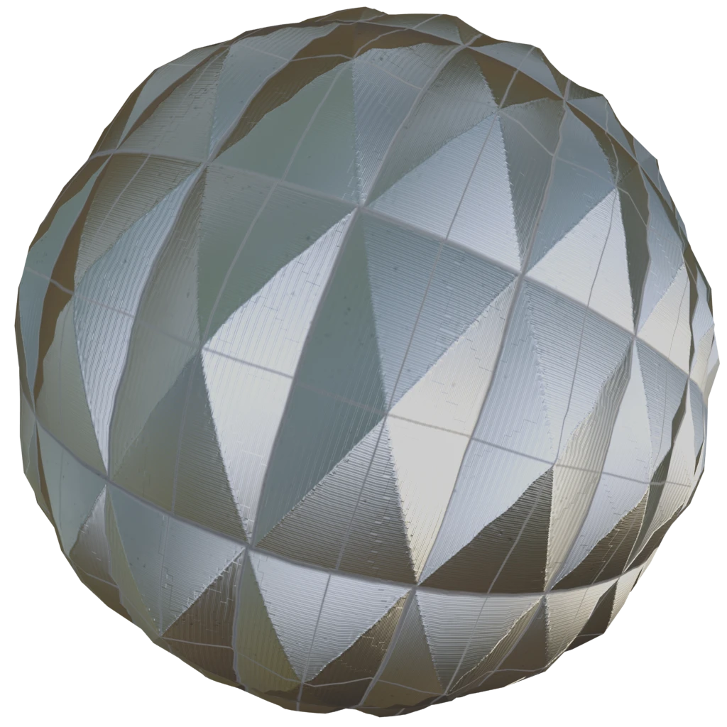 Rectangle pyramids wall | FREE metal materials | BlenderKit