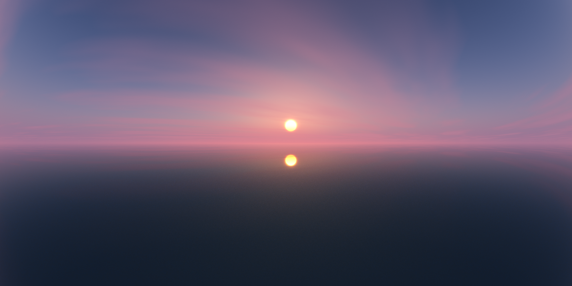 Pink Cloudy Sunset Sky Ocean | Nature HDRis | BlenderKit