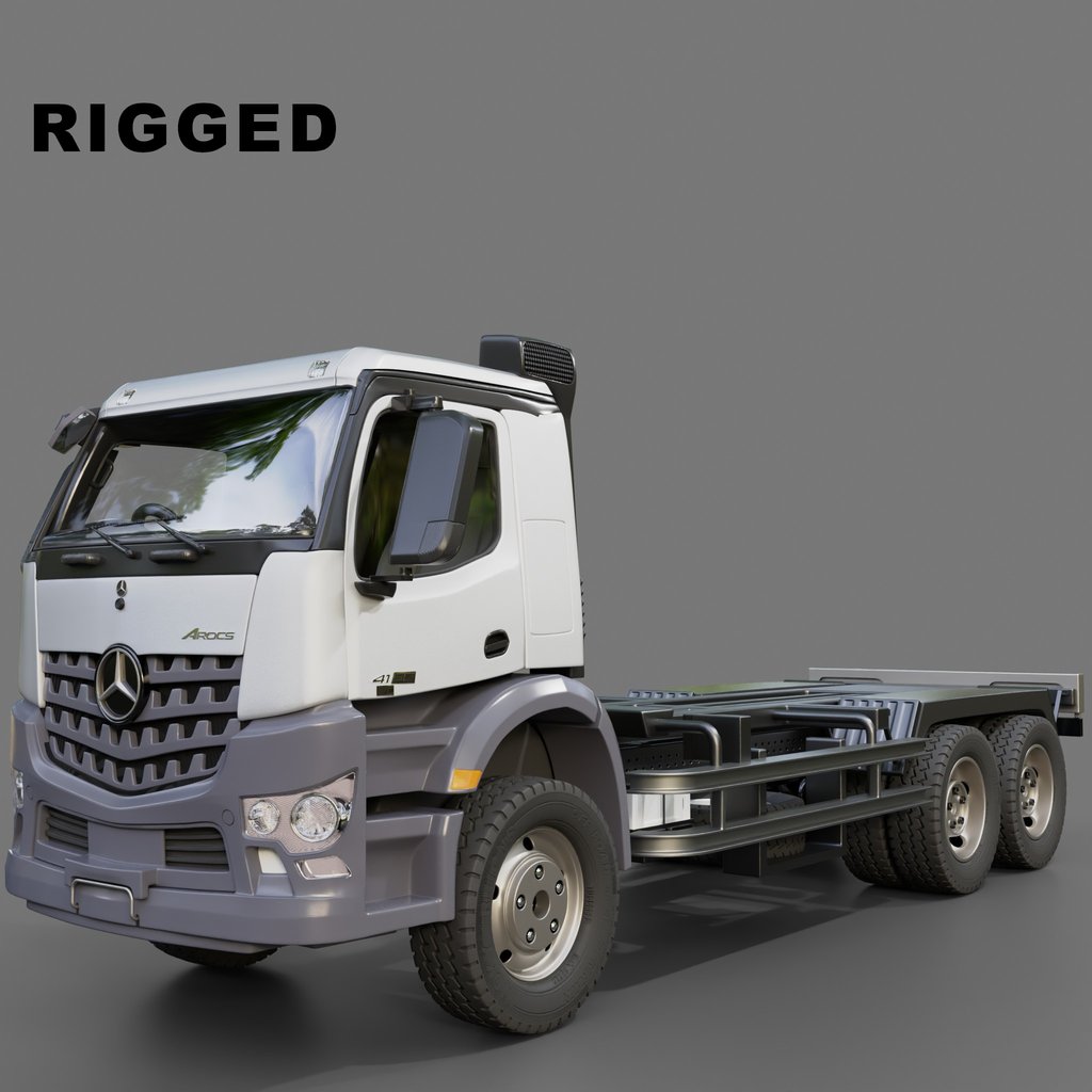 Mercedes Benz Arocs Semi Truck | Trucks models | BlenderKit
