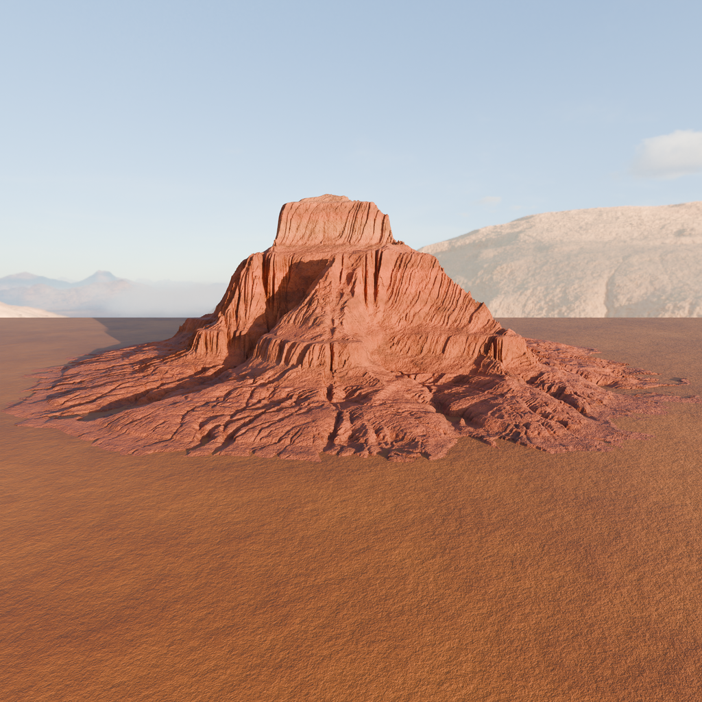 Desert Butte | Environment Elements models | BlenderKit
