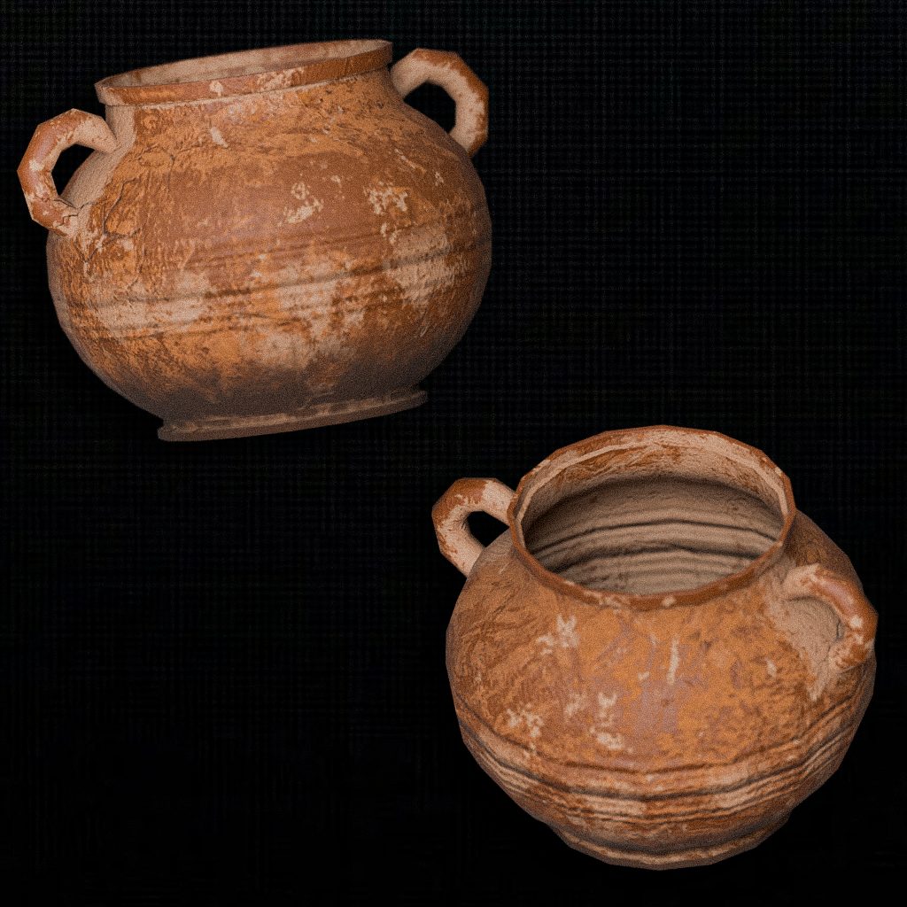 Ancient Clay Pot with Handles | Vases models | BlenderKit