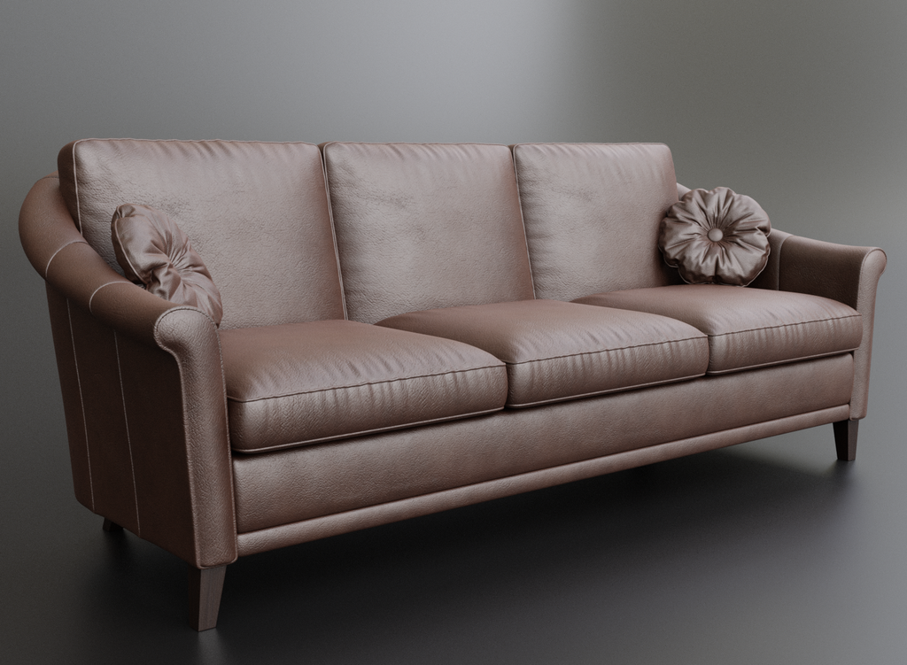 Sofa Sienna Genuine Leather | 3D Sofa models | BlenderKit
