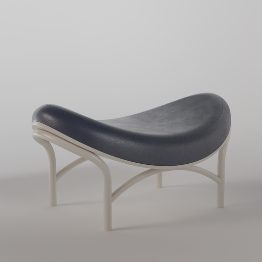 Chips Ottoman_S110 - Light White | Poufs models | BlenderKit