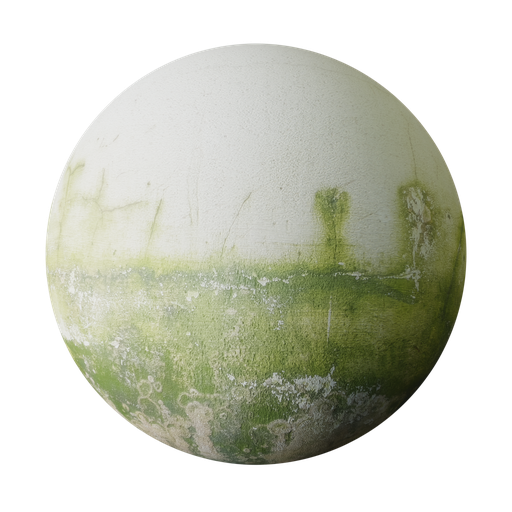 Mossy Old White Painterd Wall | FREE plaster materials | Blendkit