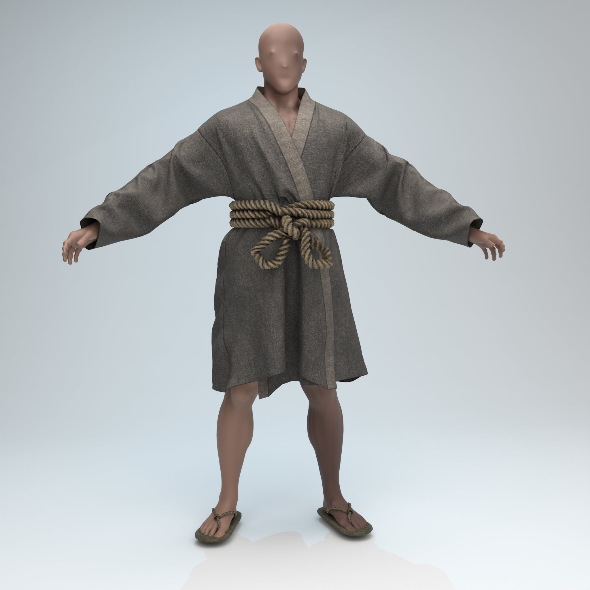 Japanese Peasant Outfit | Man Clothing models | BlenderKit