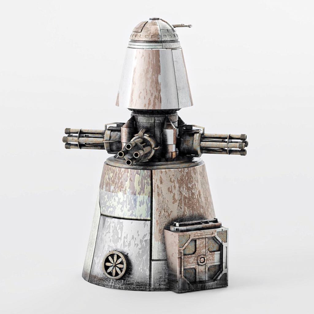 Space Gun Turret | Space Stations models | BlenderKit