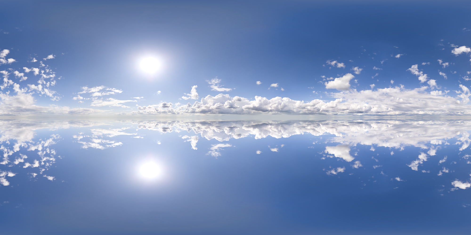 Infinite Real Sky - White Puffy Clouds | Nature HDRis | BlenderKit