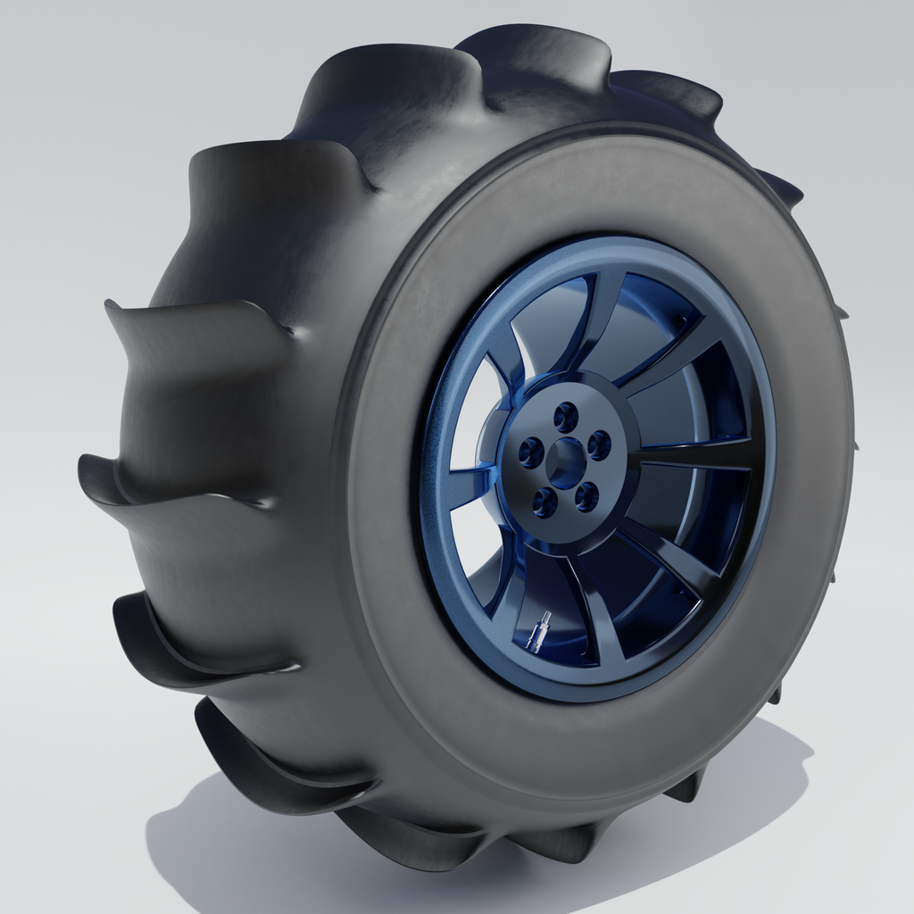 BlenderKit | Download the FREE Sand Stripper Rear Paddle Tire model
