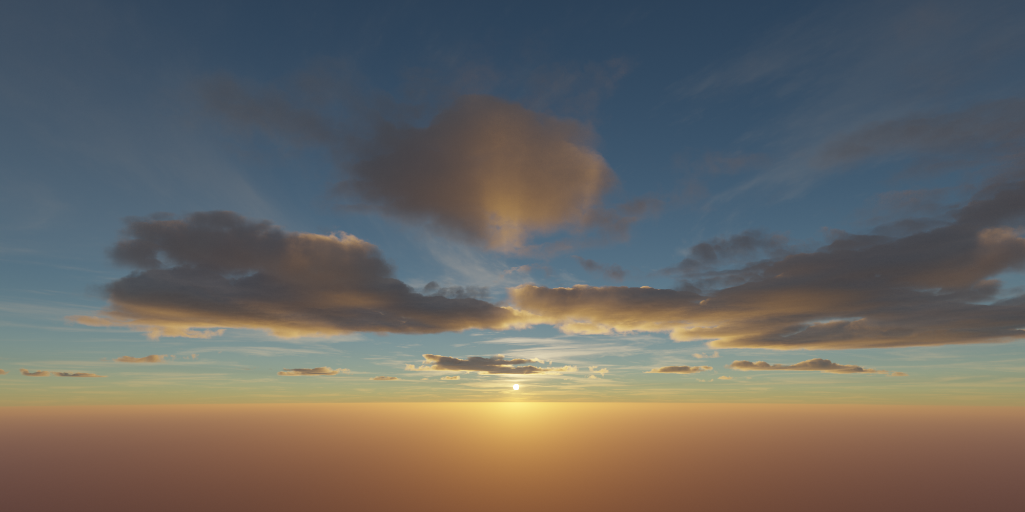 Cloudy Sunset Sky Orange | FREE Nature HDRis | BlenderKit