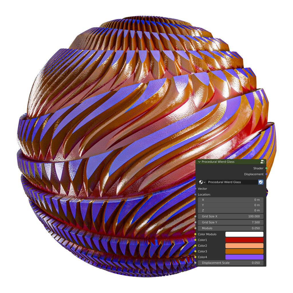 Procedural Wierd Glass | FREE animal materials | BlenderKit