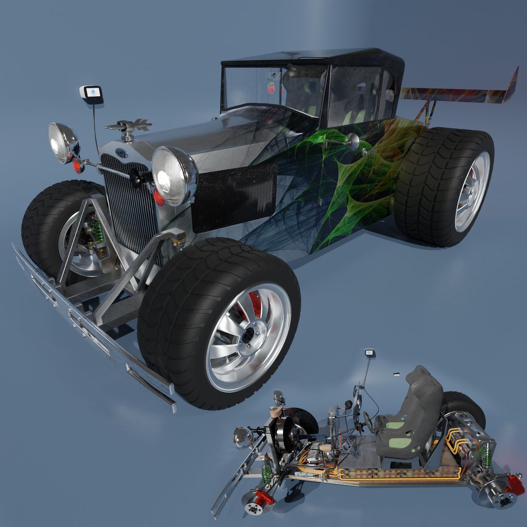 Ford Model A 1929 - electric dragster. | FREE Historical Cars models ...