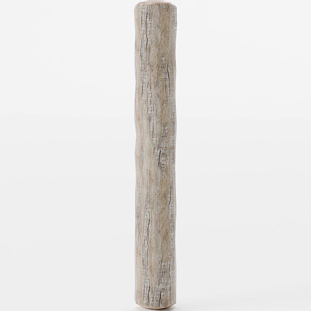 Wooden Log Post | Environment Elements models | BlenderKit