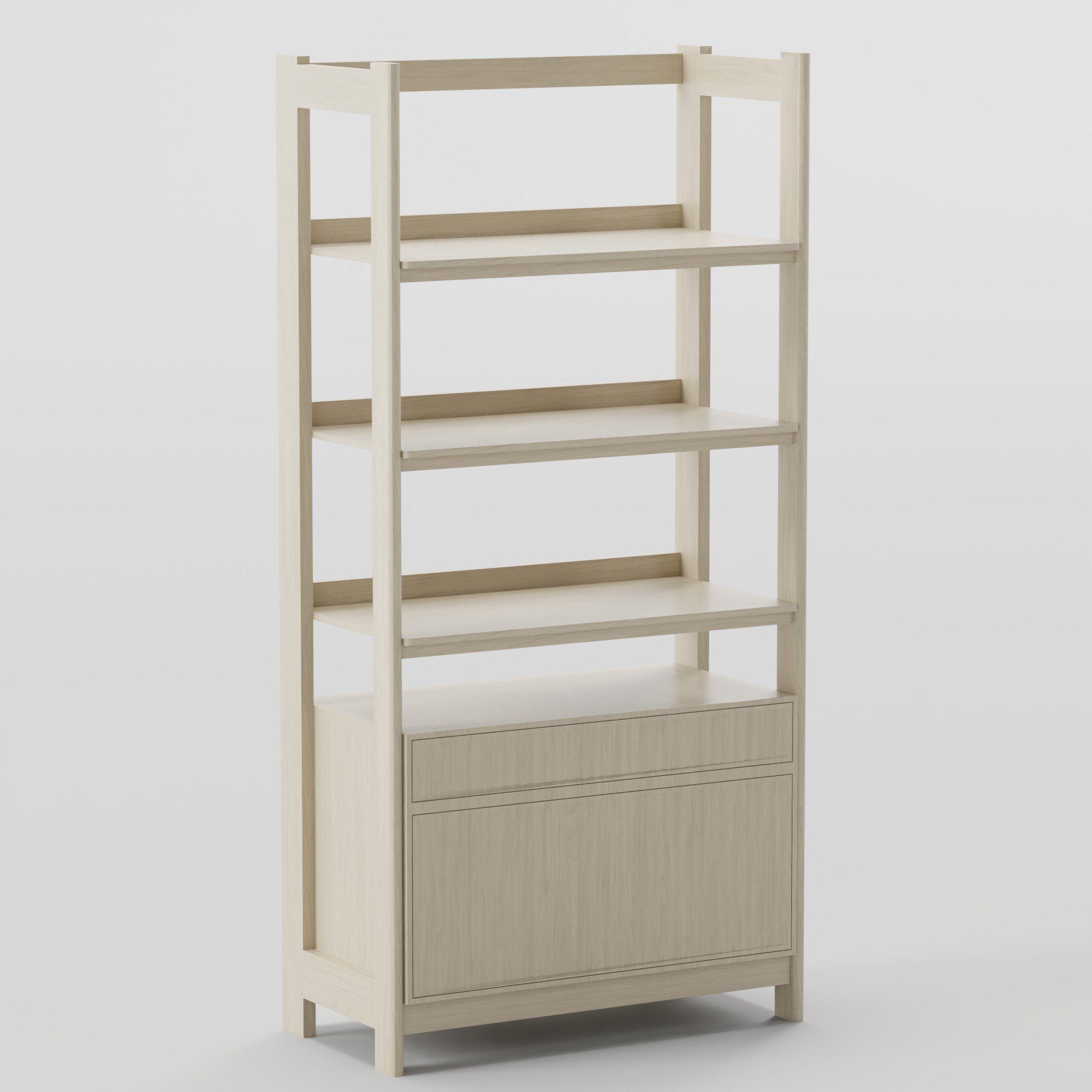 Walker Edison Modern Reeded Bookshelf | Bookcases models | BlenderKit