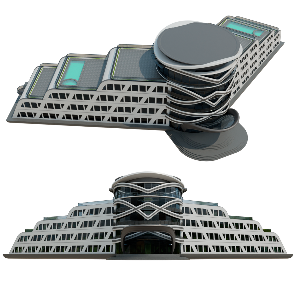 Beach Hotel | FREE Commercial Buildings models | BlenderKit