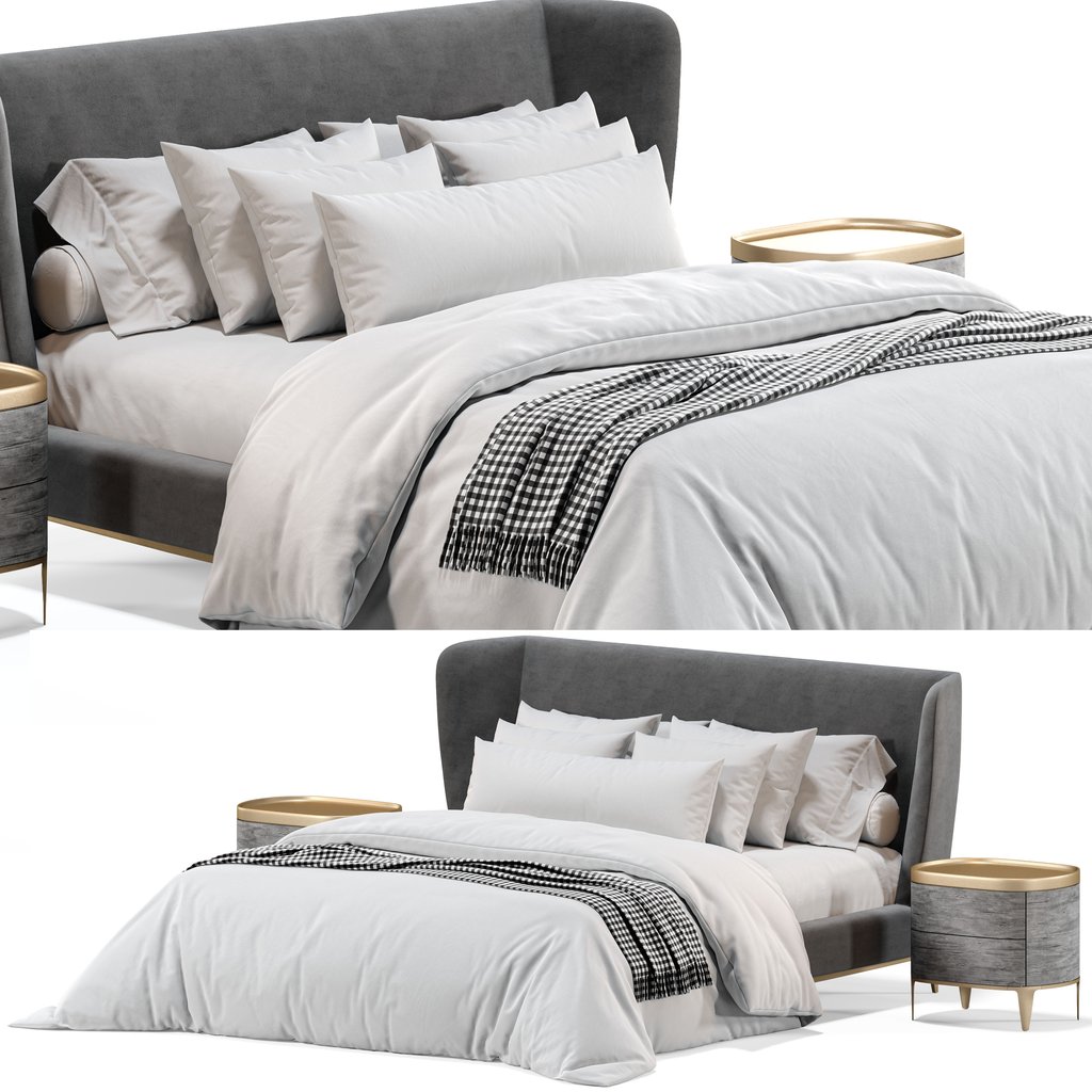 Bed Poilform Gentleman | Beds models | BlenderKit