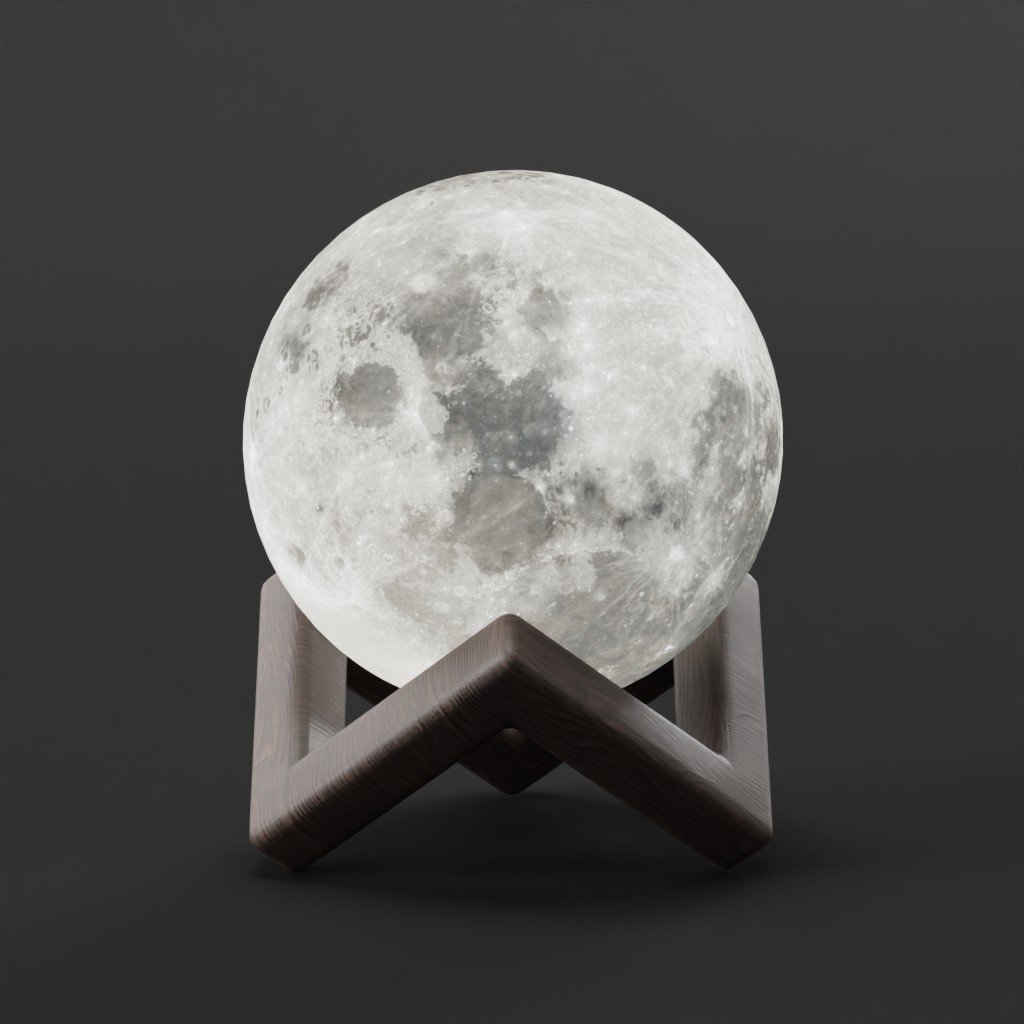 Moon Sphere Light Night Stand | Table Lamps models | BlenderKit