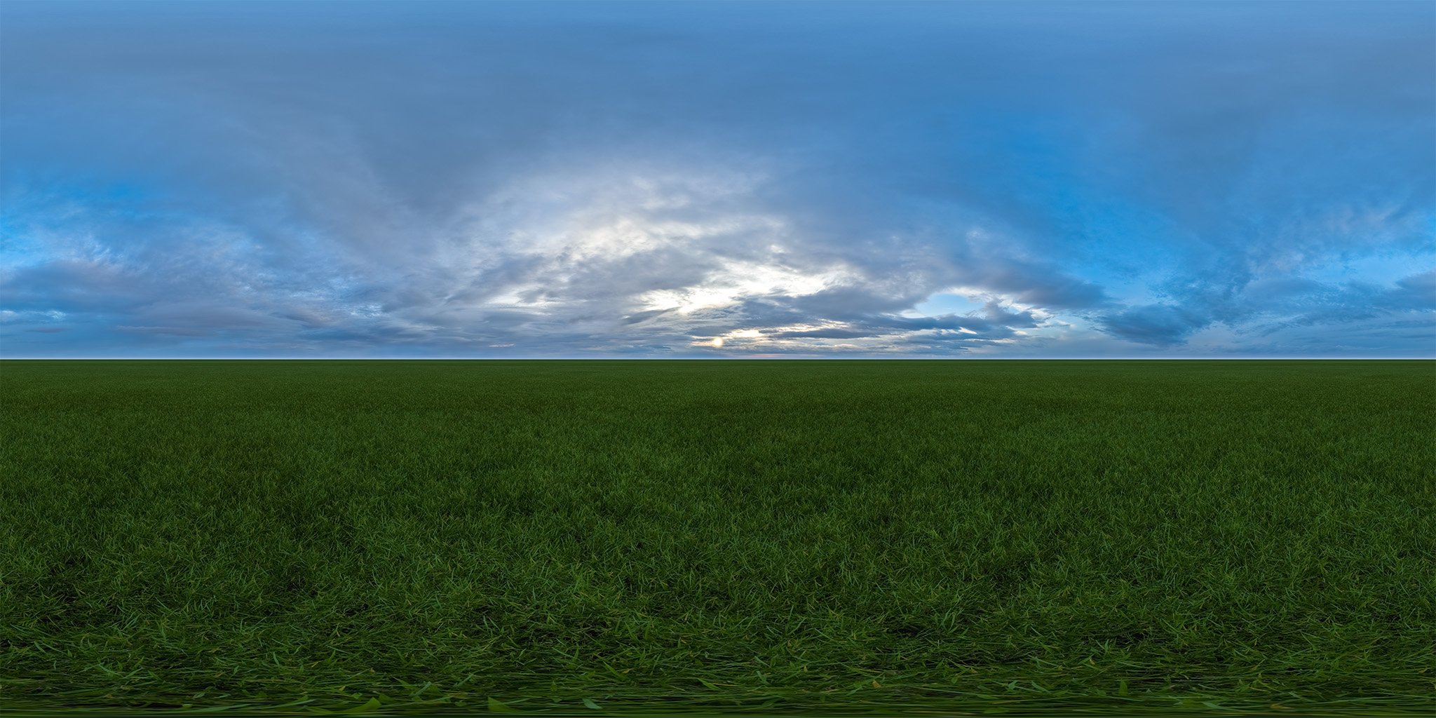 Green grass cloudy blue sky pure sky | Landscapes HDRis | BlenderKit