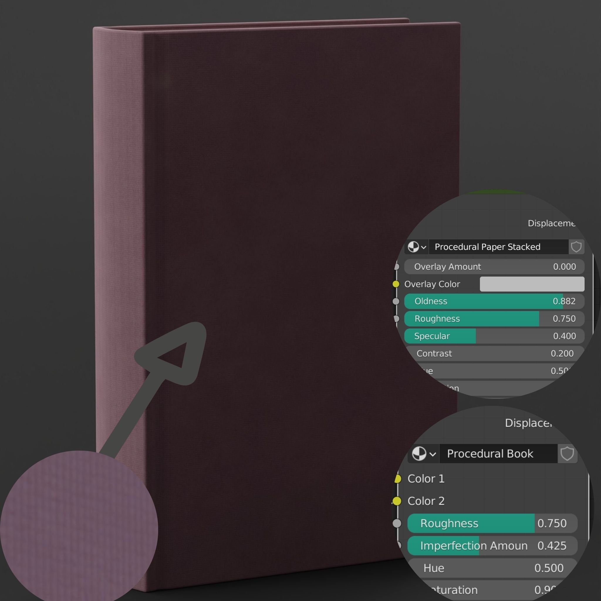 Procedurally Shaded Book V1 | FREE 3D Book models | BlenderKit