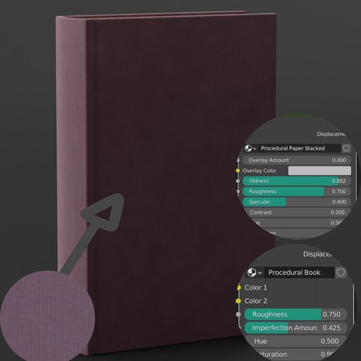 Procedurally Shaded Book V1 | FREE Books models | BlenderKit