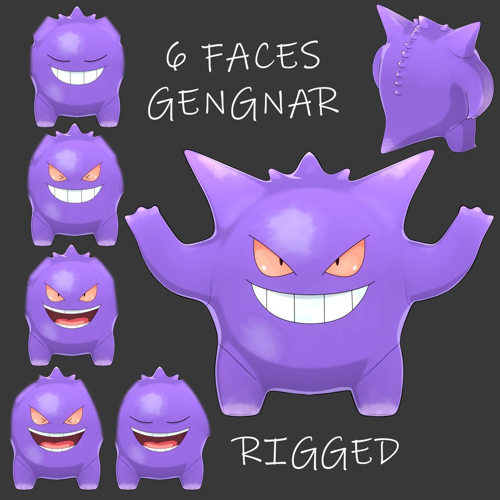 BlenderKit | Download the FREE Gengar model