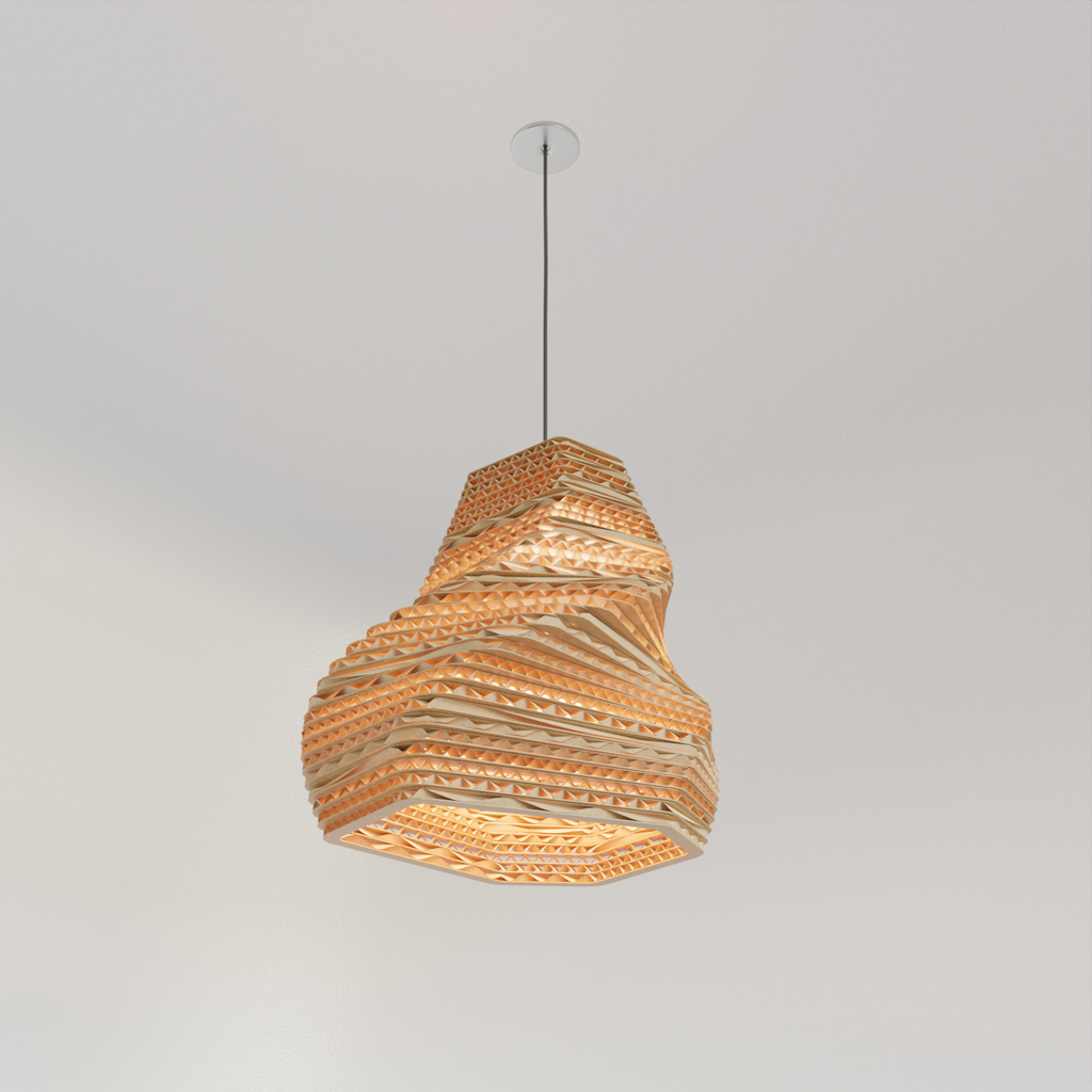 Cardboard Light Fixture Parametric | Ceiling Lights models | BlenderKit