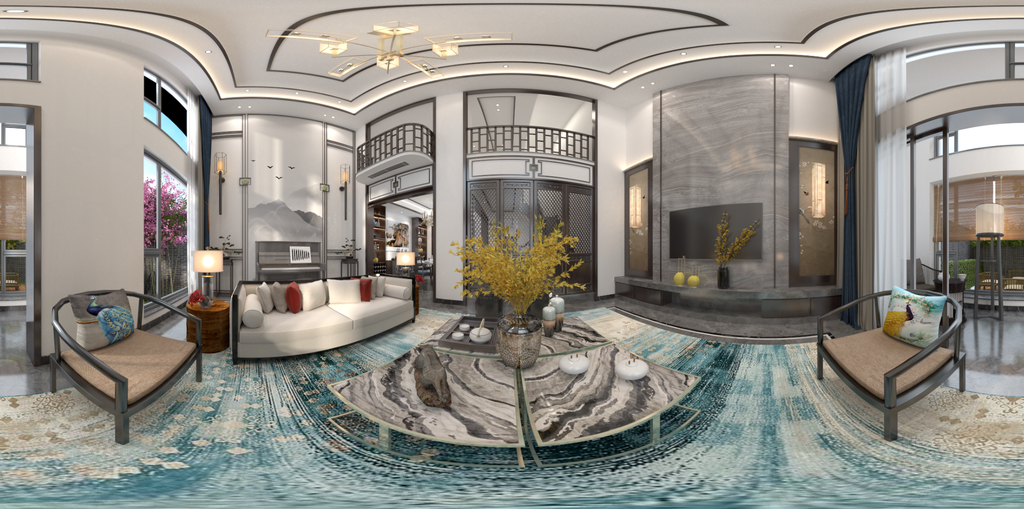 Living room | FREE Interiors HDRis | BlenderKit