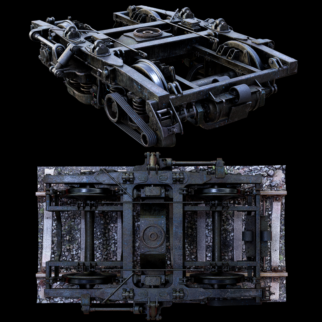 Railway Bogie of Passenger Wagon | Passenger Trains models | BlenderKit