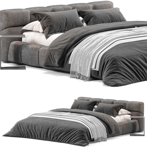 B&B Italia Tufty Bed | Beds models | BlenderKit