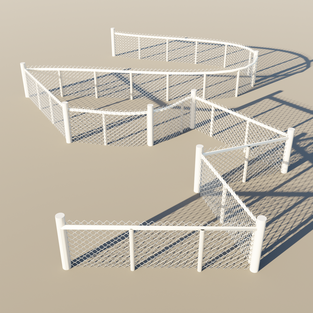 Chainlink Fence - Procedural Nodes | FREE Architectural outdoor scenes scenes | BlenderKit