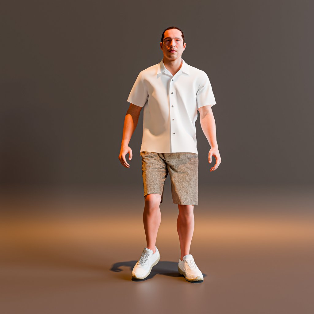 Male Walking Animation Cloth Simulation | Men models | BlenderKit