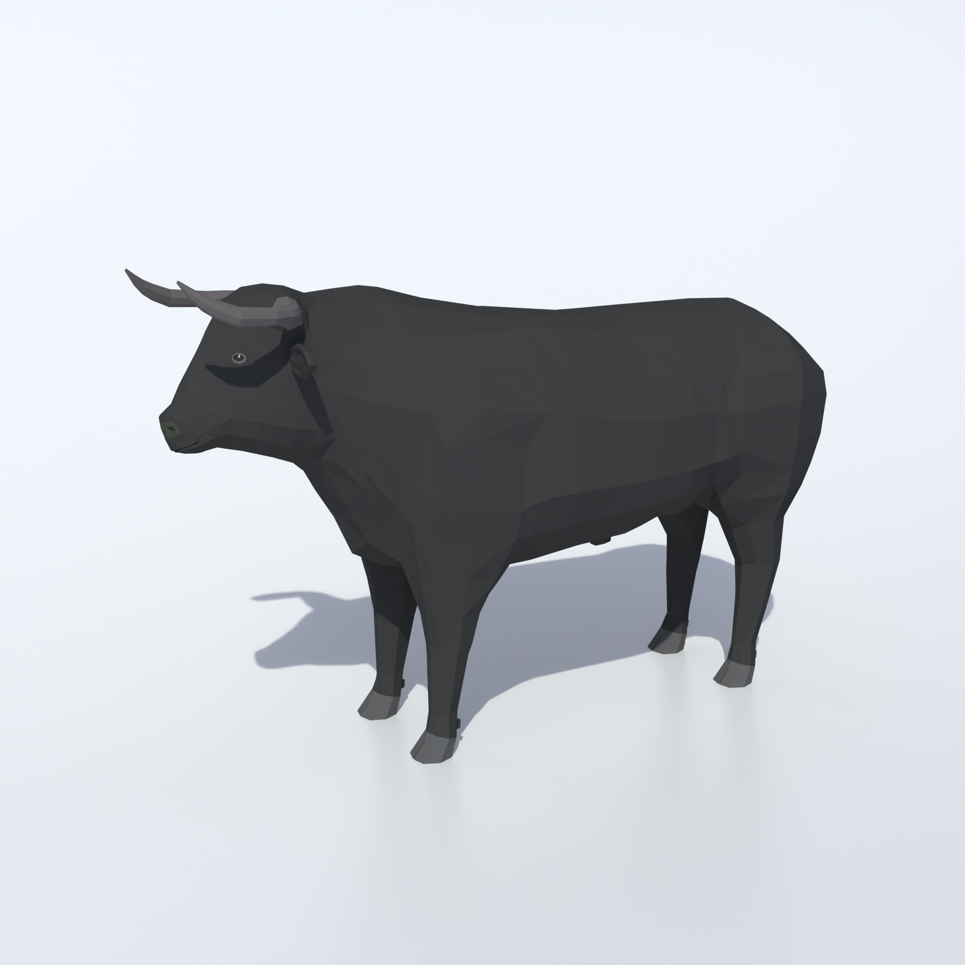 Low Poly Bull | Mammals models | BlenderKit