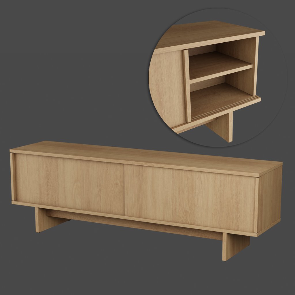 IKEA STOCKHOLM 2025 TV bench | FREE TV Cabinets models | BlenderKit