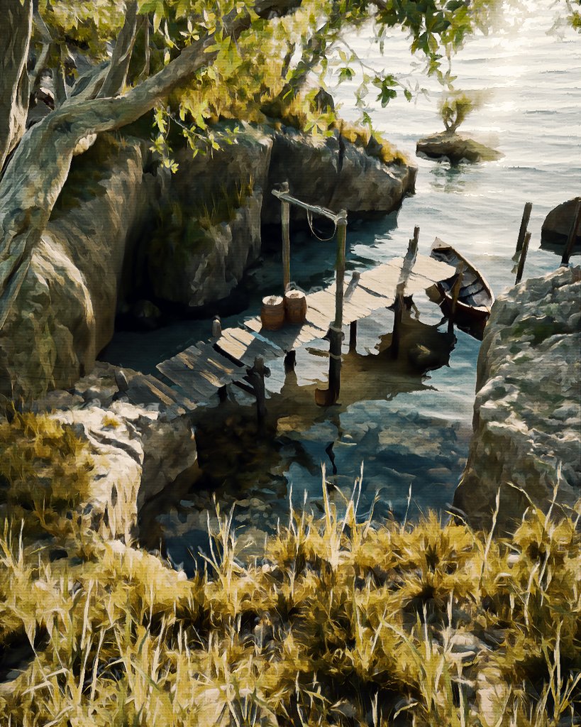 Watercolor beach scene | FREE Nature scenes | BlenderKit