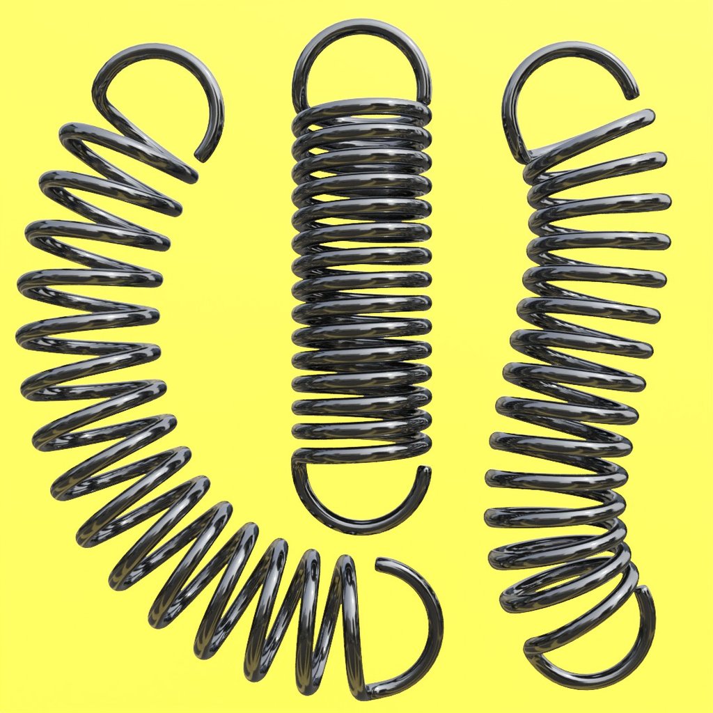 Spring (Rigged) | FREE Industrial parts models | BlenderKit