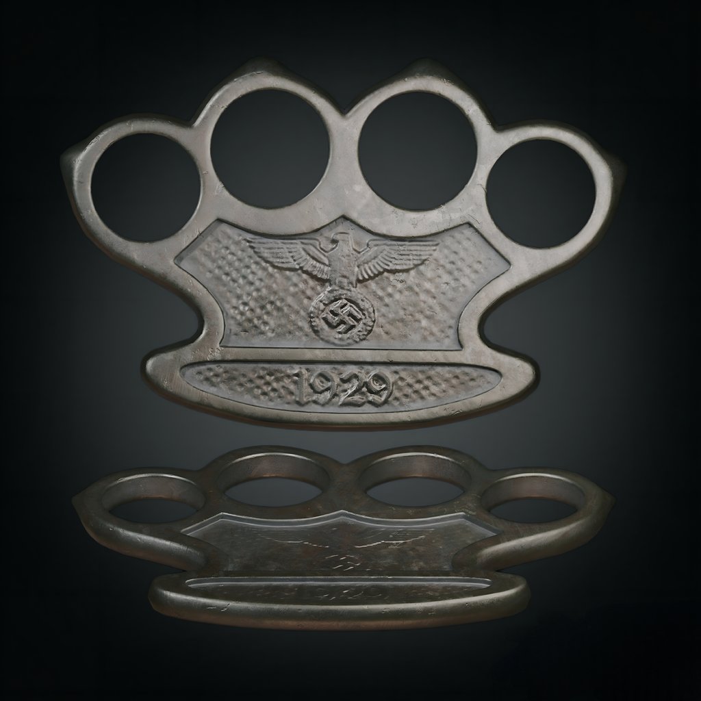 1929 Brass Knuckles | Historical Weapons models | BlenderKit