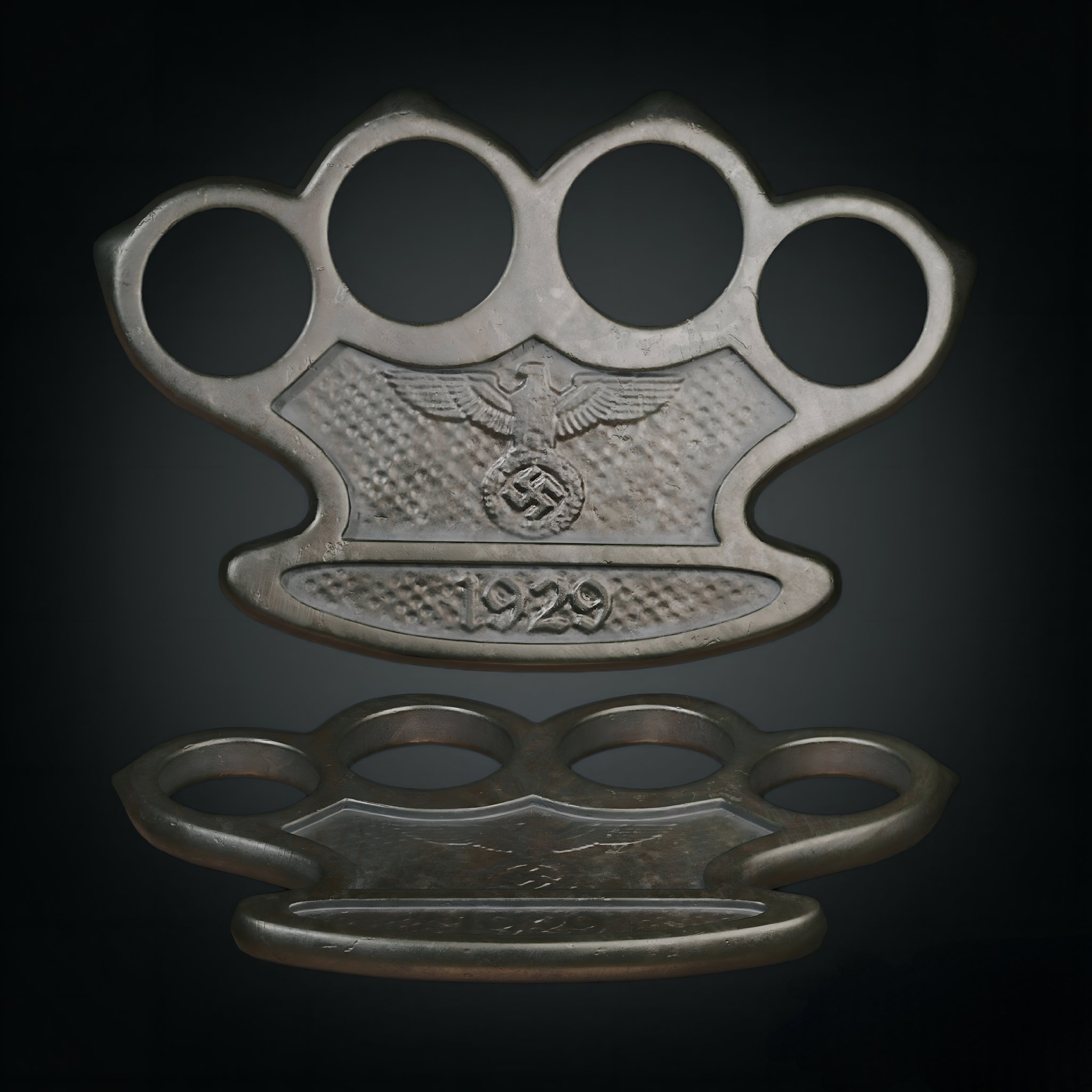 1929 Brass Knuckles | Historical Weapons models | BlenderKit