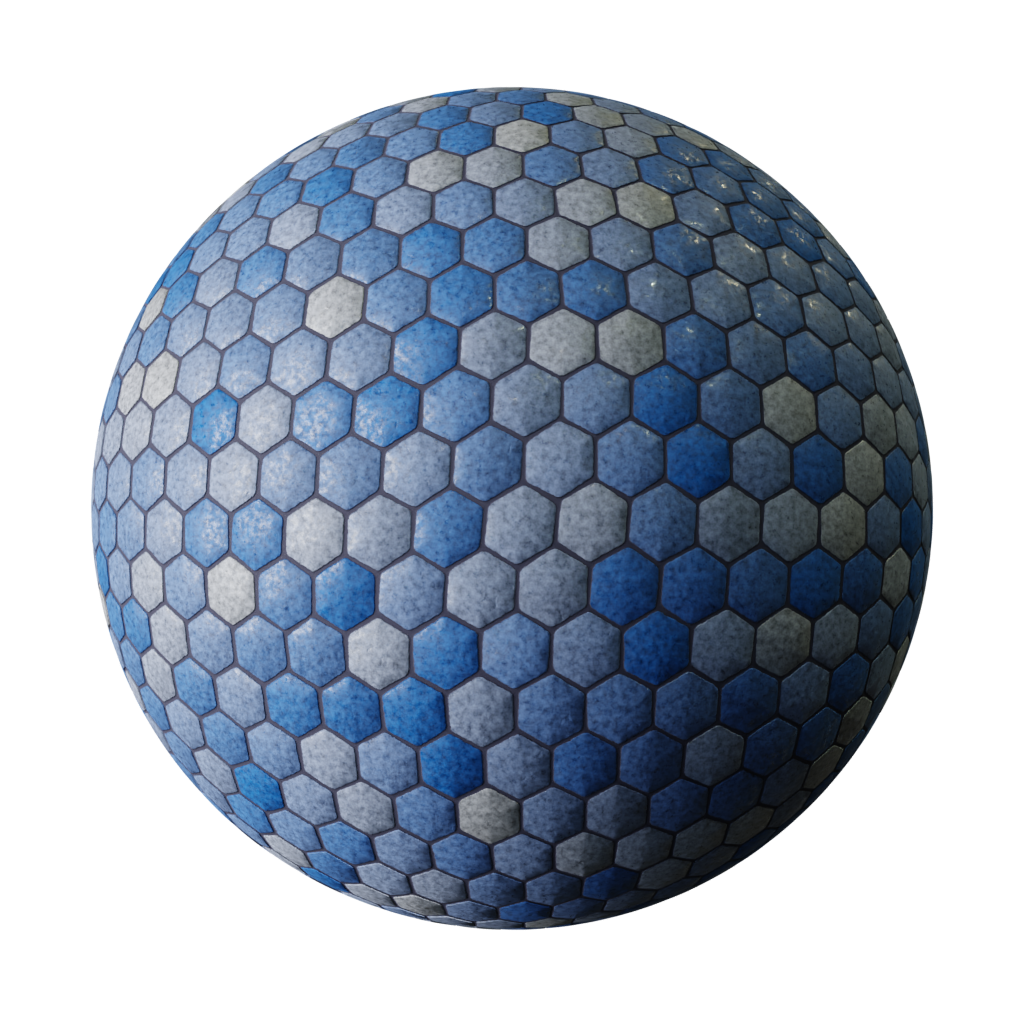 Hexagonal Tile - Procedural | FREE tiles materials | BlenderKit