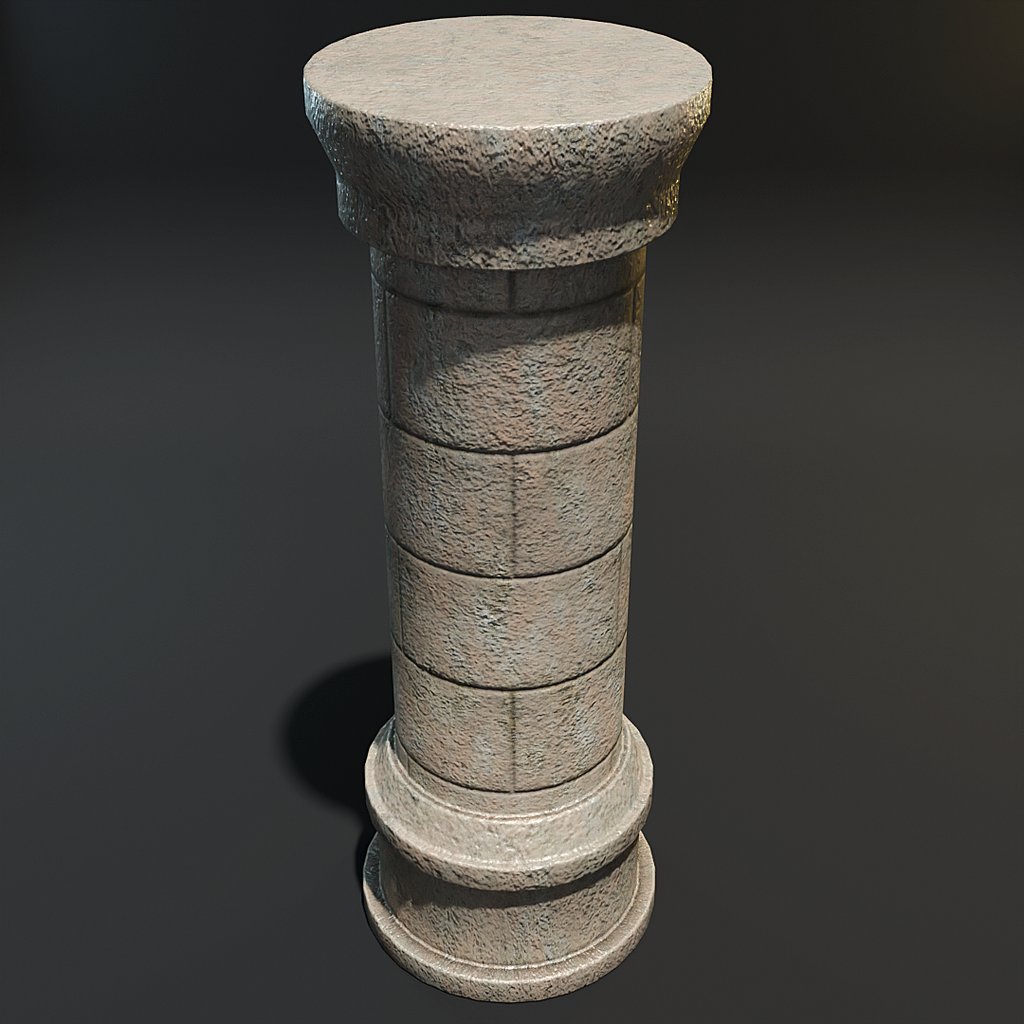Stone Pillar Ornate | Architectural Structures models | BlenderKit