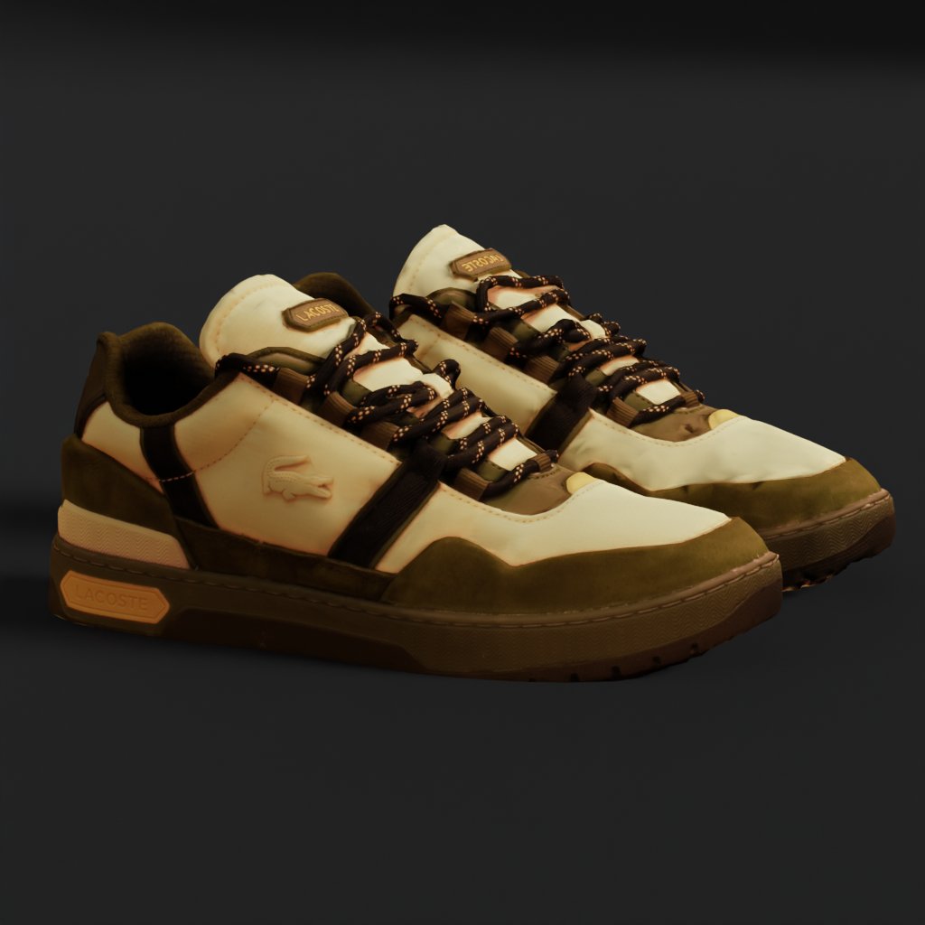 Beige Lacoste Sneakers | Footwear models | BlenderKit