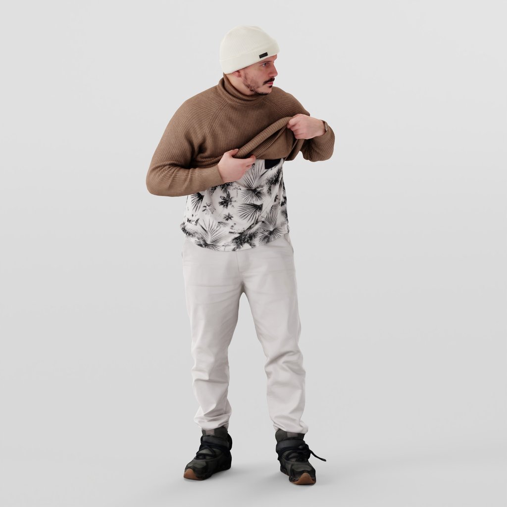 Guy in a Turtleneck Undresses | Men models | BlenderKit