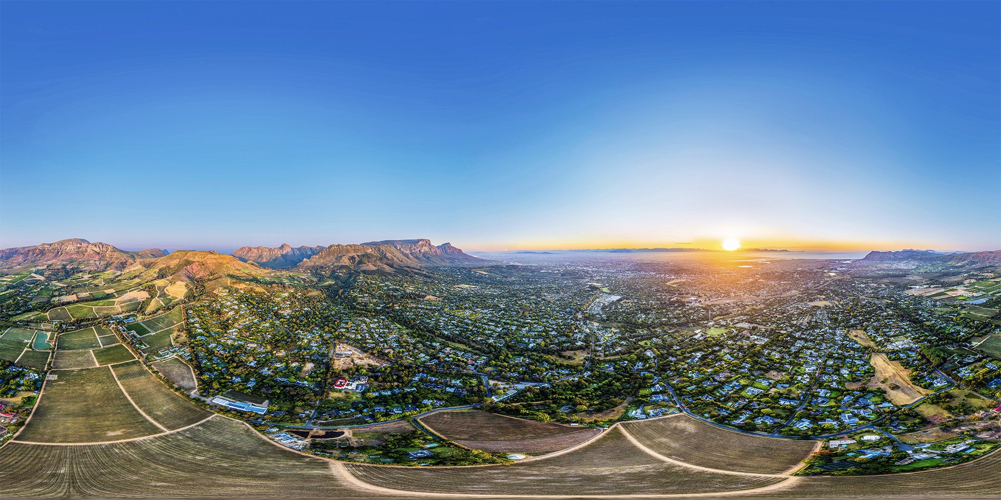 Early morning bird's eye view | FREE Nature HDRis | BlenderKit