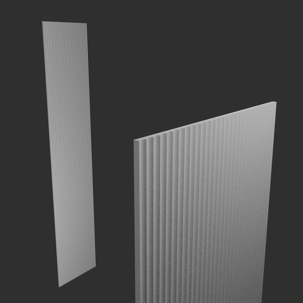 Fluted Wall Panel | FREE 3D Panels models | BlenderKit
