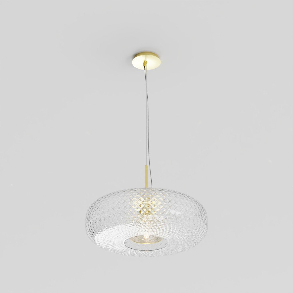 Glass and brass ceiling light | FREE Ceiling Lights models | BlenderKit