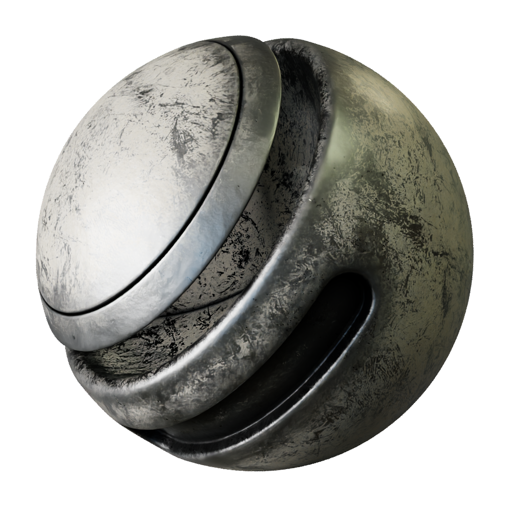 Metal Scratched White | FREE metal materials | BlenderKit